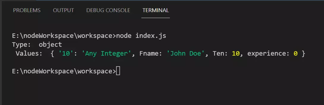 キーと値のペアを使用して JavaScript で辞書を作成するには? 11747_2