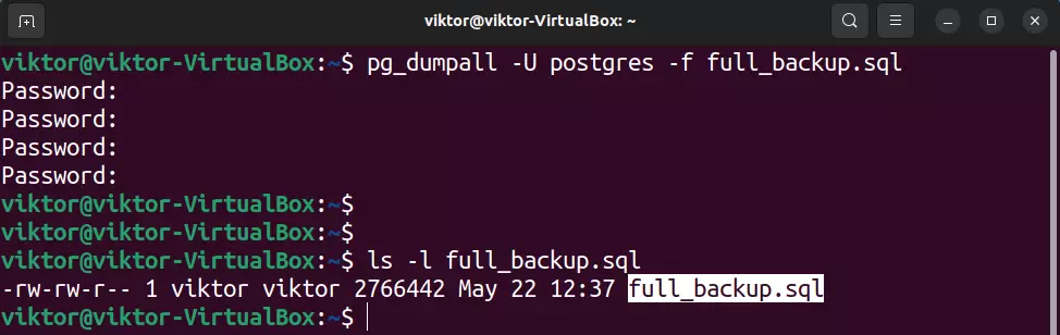 Giunsa Paggamit ang Pg_Dump sa PostgresSQL 1179_6