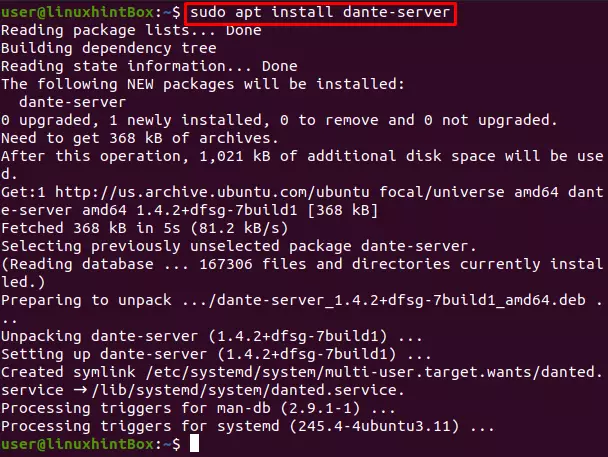 Hvordan opsætter jeg en SOCKS5 Proxy på Ubuntu med Dante? 11804_3