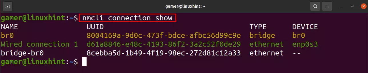 ಉಬುಂಟುನಲ್ಲಿ nmcli ಅನ್ನು ಹೇಗೆ ಬಳಸುವುದು 11806_10