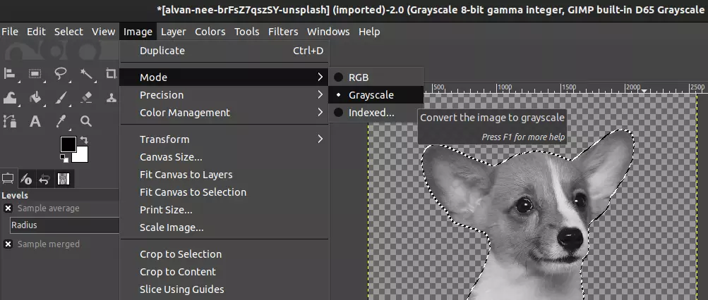 GIMP Δημιουργία σιλουέτας 1184_6