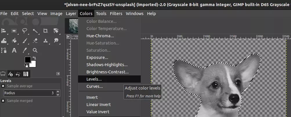 GIMP Δημιουργία σιλουέτας 1184_7