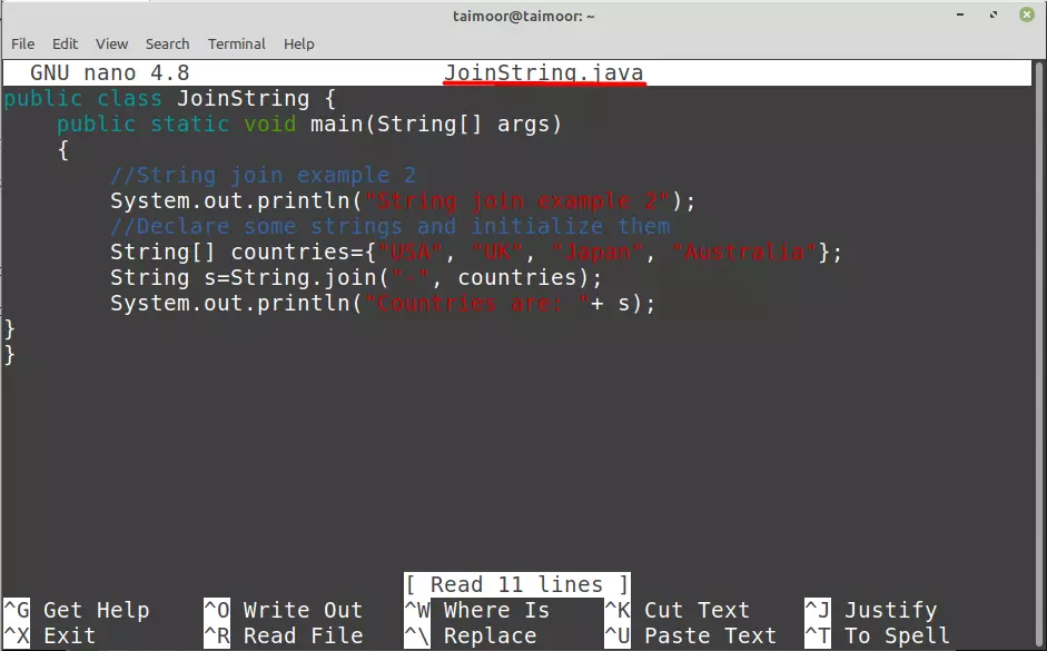 Cum să unești un șir în Java 11864_3