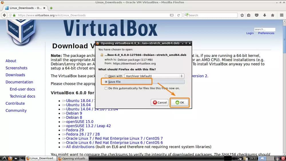 התקן את VirtualBox 6.0 בדביאן 11877_2