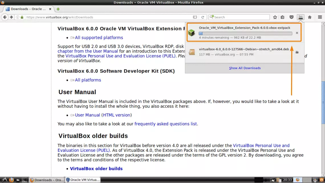 התקן את VirtualBox 6.0 בדביאן 11877_20