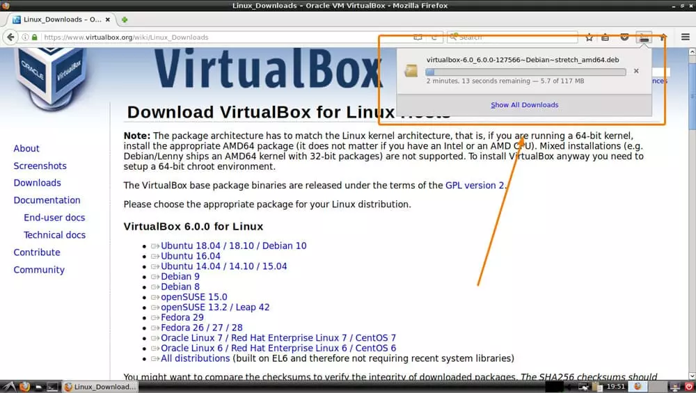 Debian дээр VirtualBox 6.0 суулгана уу 11877_3