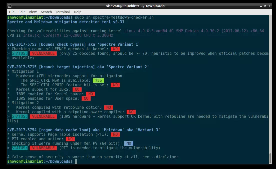 Debian에서 Spectre 및 Meltdown 확인 및 패치 11886_8