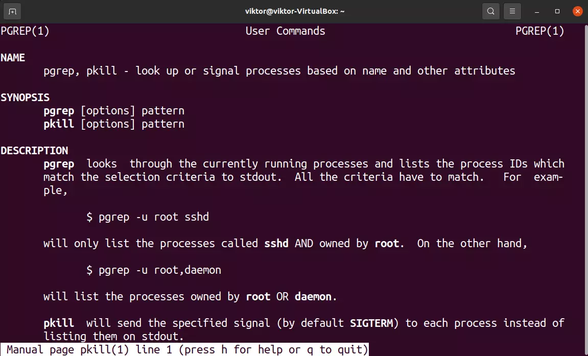 Процес на спиране на Linux чрез PID 1190_12