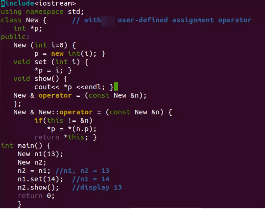 ตัวดำเนินการมอบหมายงานโอเวอร์โหลดใน C ++ 11911_4