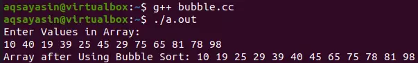 Nigute Wandika Bubble Sort C ++ 11914_8