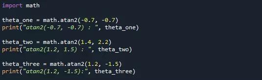 Python Atan2 11951_1