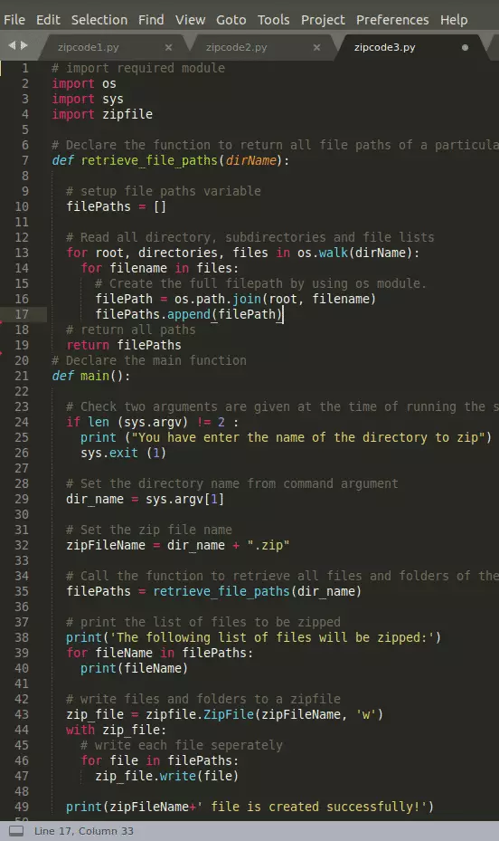 Použití Pythonu ke komprimování souborů 11959_5