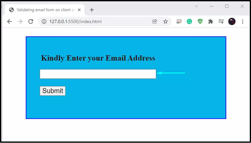 JavaScriptలో క్లయింట్ వైపు ఇమెయిల్ ఫారమ్ను ఎలా ధృవీకరించాలి 11969_3