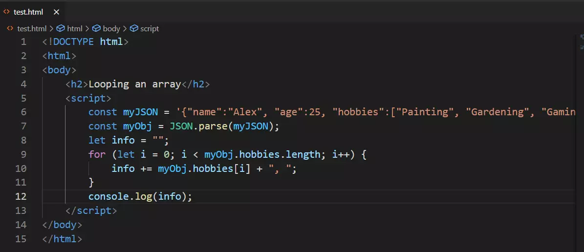 JSON Array Literals | تشریح کړه 11986_11