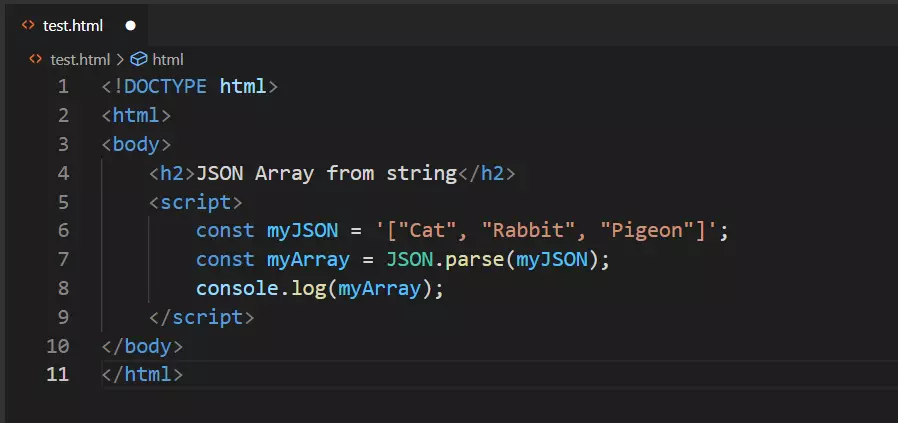 JSON Array Literals | تشریح کړه 11986_5