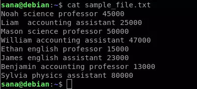 Како да се подели датотека со низи со Awk 12012_1