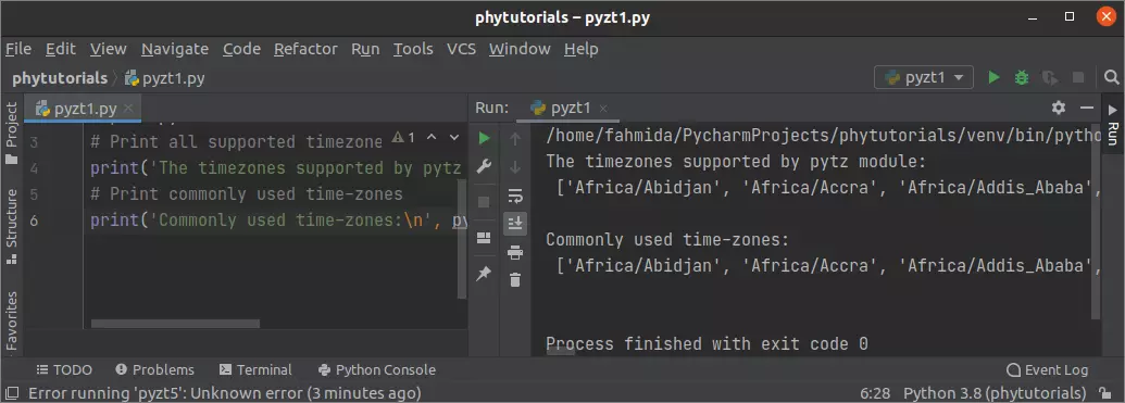 Python ର PYTZ ମଡ୍ୟୁଲ୍ କିପରି ବ୍ୟବହାର କରିବେ | 12028_1