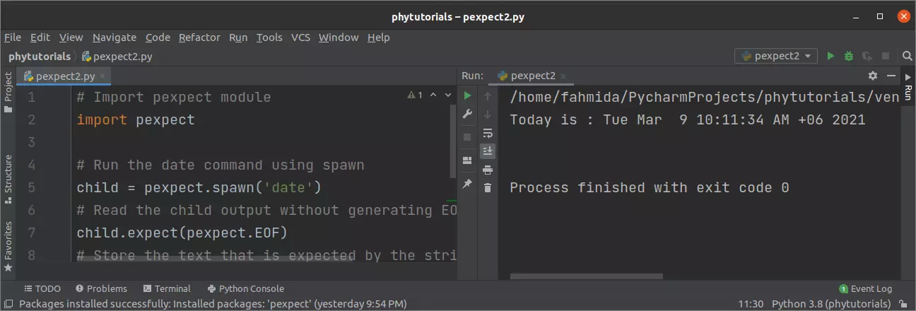 Чӣ тавр истифода бурдани pexpect дар Python 12037_2