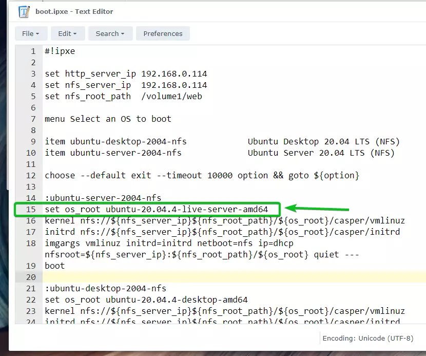 Faʻafefea ona faʻapipiʻi le Synology NAS i le PXE Boot Linux Faʻatonu Ata Faʻatasi ma le iPXE (BIOS ma UEFI versions) 1203_114