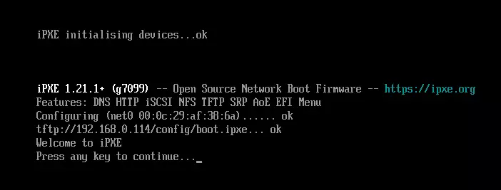 Meriv Çawa Bi iPXE (guhertoyên BIOS û UEFI) Wêneyên Sazkirina Linux-ê Boot Synology NAS-ê PXE-ê Mîheng dike 1203_85