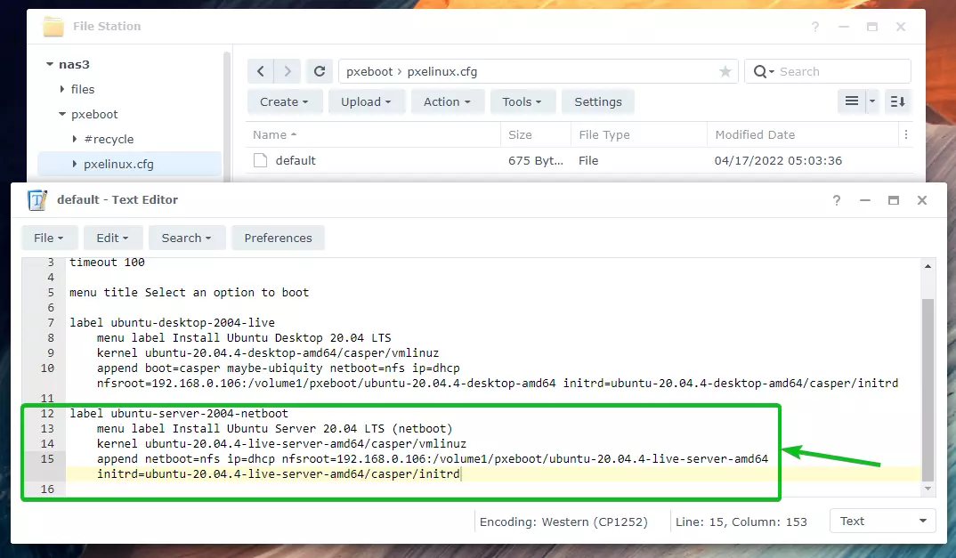 Com configurar el Synology NAS a la instal·lació de Linux d'arrencada PXE 1206_78