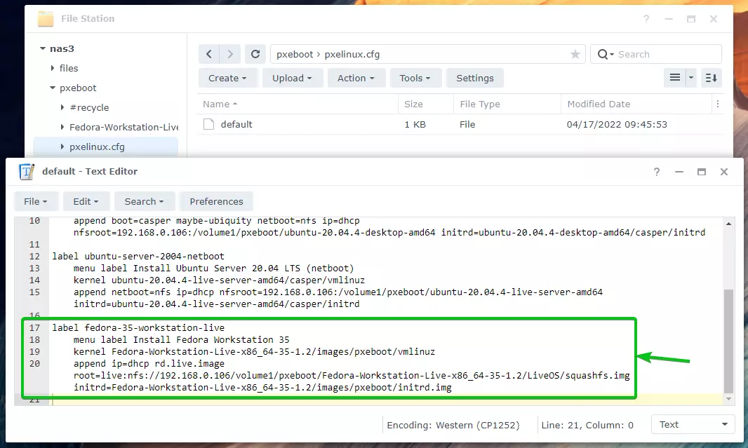 Com configurar el Synology NAS a la instal·lació de Linux d'arrencada PXE 1206_92