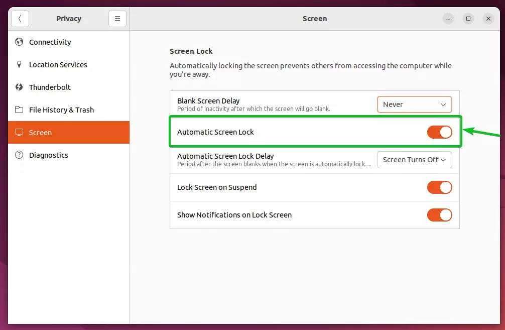 Kaugtöölaua lubamine Ubuntu töölaual 22.04 LTS ja sellele juurdepääs Windowsi kaugtöölaua ühenduse rakendusest 1207_12