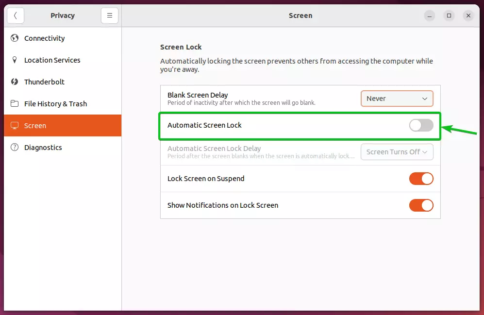 Kaugtöölaua lubamine Ubuntu töölaual 22.04 LTS ja sellele juurdepääs Windowsi kaugtöölaua ühenduse rakendusest 1207_13