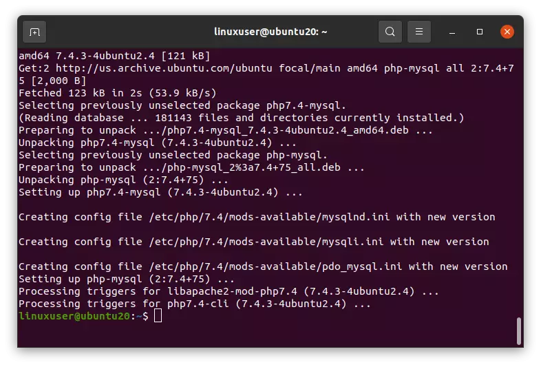 Instal PHP terbaru di Ubuntu 20.04 12086_9