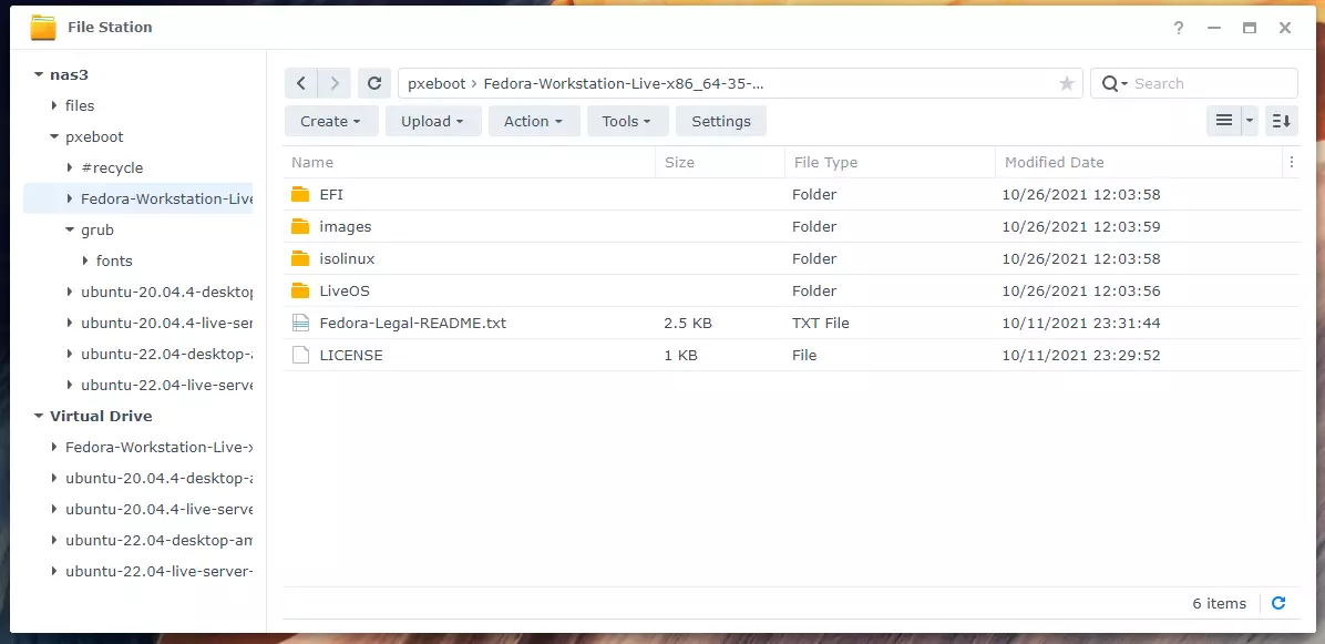 Synology NAS configureren als PXE-opstartserver voor Netbooting Linux-installatie-images met GRUB (UEFI-versie) 1209_105