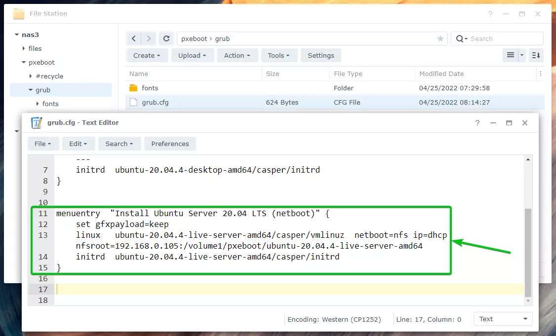 Si të konfiguroni Synology NAS si Server Boot PXE për Netbooting të imazheve të instalimit Linux me GRUB (versioni UEFI) 1209_68