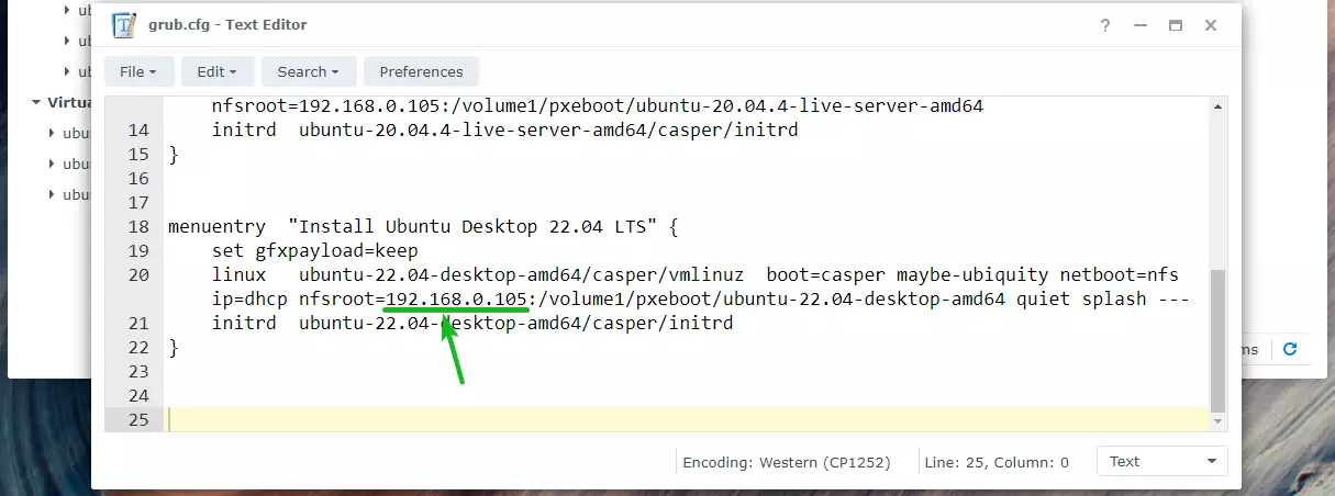 Sådan konfigureres Synology NAS som PXE Boot Server til Netbooting Linux-installationsbilleder med GRUB (UEFI-version) 1209_83
