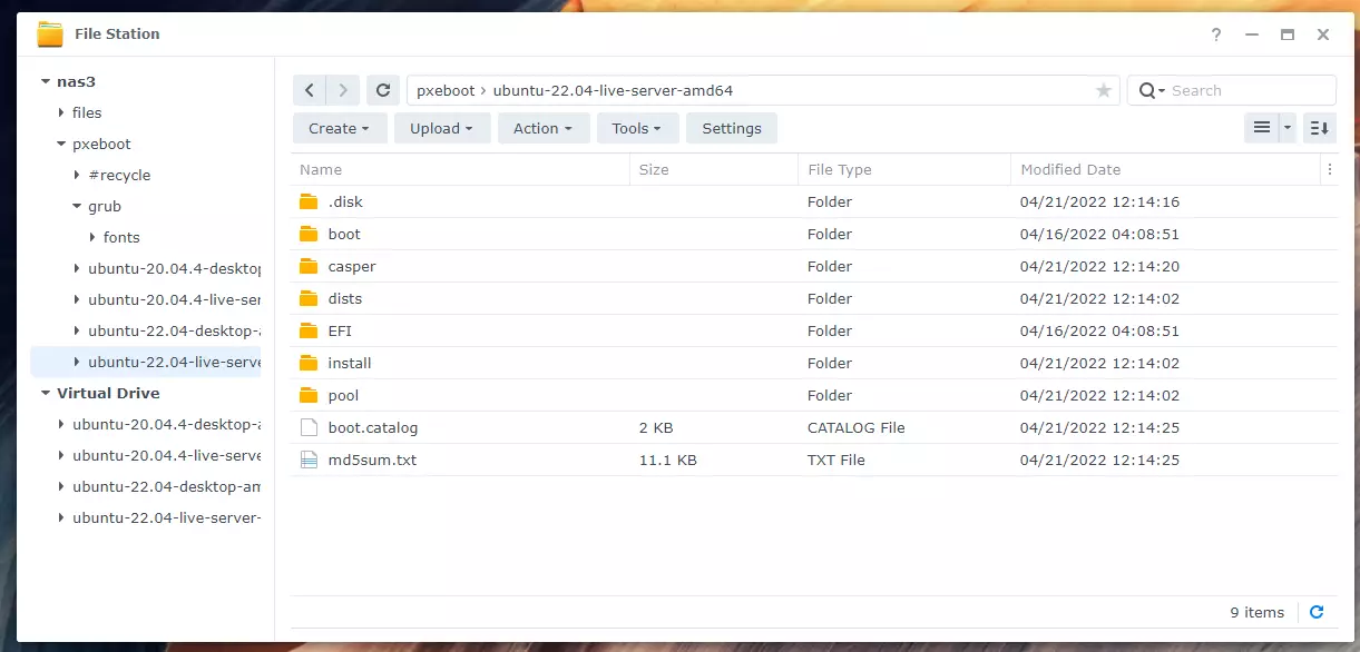 Synology NAS configureren als PXE-opstartserver voor Netbooting Linux-installatie-images met GRUB (UEFI-versie) 1209_92