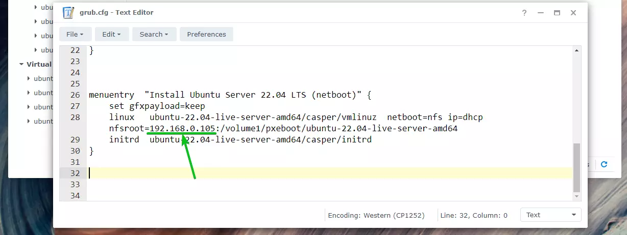 Sådan konfigureres Synology NAS som PXE Boot Server til Netbooting Linux-installationsbilleder med GRUB (UEFI-version) 1209_94