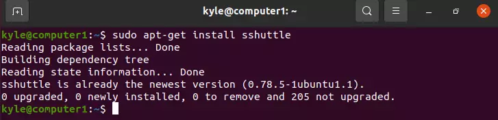 sshuttle Linux కమాండ్ని ఉపయోగించి SSH ద్వారా VPNని సృష్టిస్తోంది 120_1