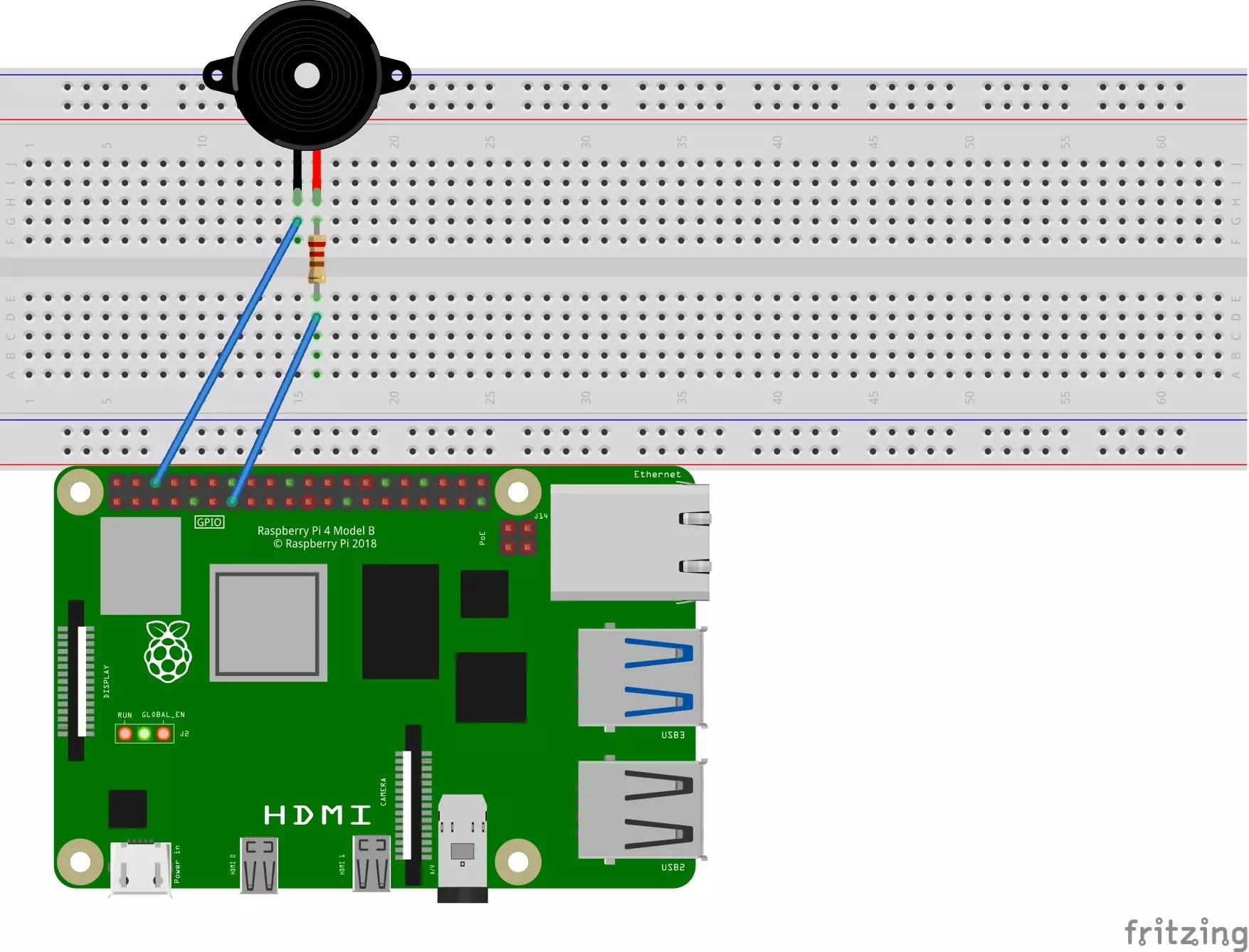 ווי צו פאַרבינדן בוזזער מיט Raspberry Pi 12104_1