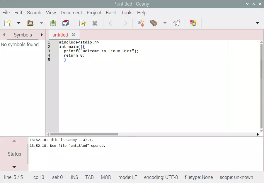 C-ohjelman kirjoittaminen ja kääntäminen Raspberry Pi 4:ssä 12109_4