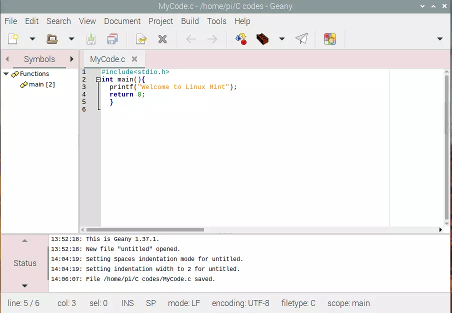 Cómo escribir y compilar un programa C en Raspberry Pi 4 12109_7