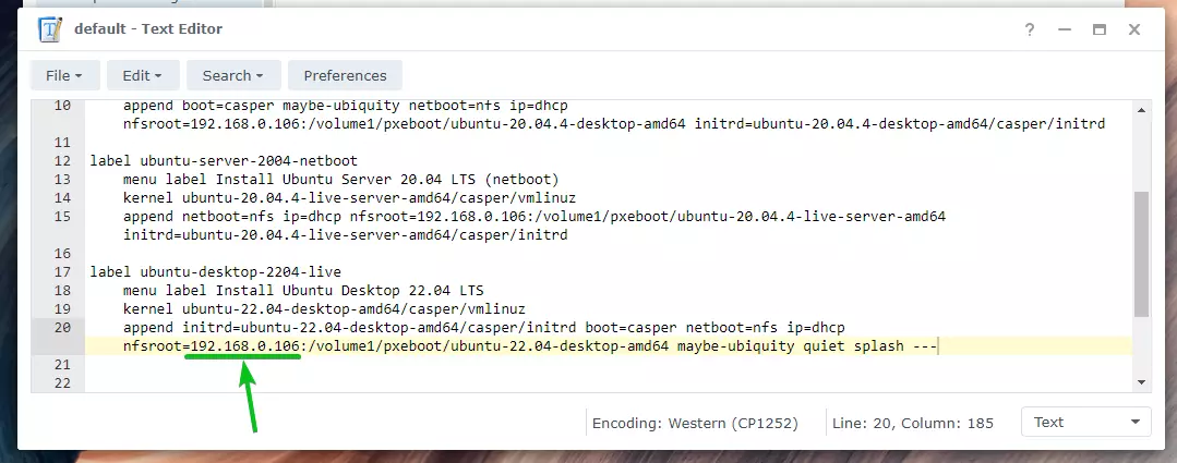 Hvernig á að stilla Synology NAS sem PXE ræsiþjón fyrir Netbooting Linux uppsetningarmyndir með PXELINUX (BIOS útgáfa) 1210_108