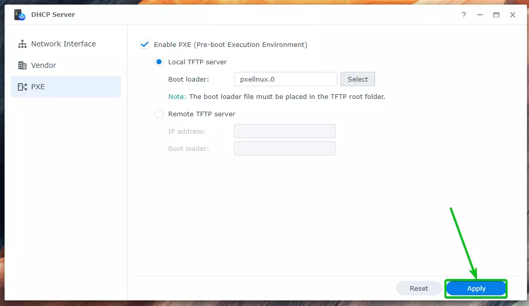 Hvernig á að stilla Synology NAS sem PXE ræsiþjón fyrir Netbooting Linux uppsetningarmyndir með PXELINUX (BIOS útgáfa) 1210_55