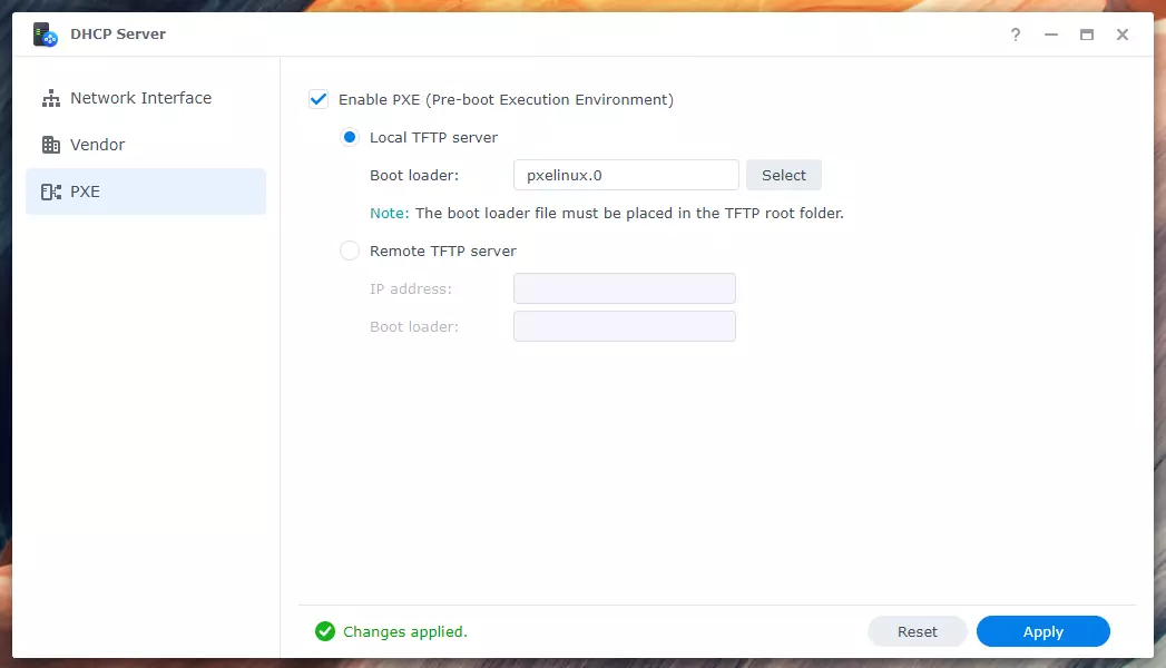 Hvernig á að stilla Synology NAS sem PXE ræsiþjón fyrir Netbooting Linux uppsetningarmyndir með PXELINUX (BIOS útgáfa) 1210_56