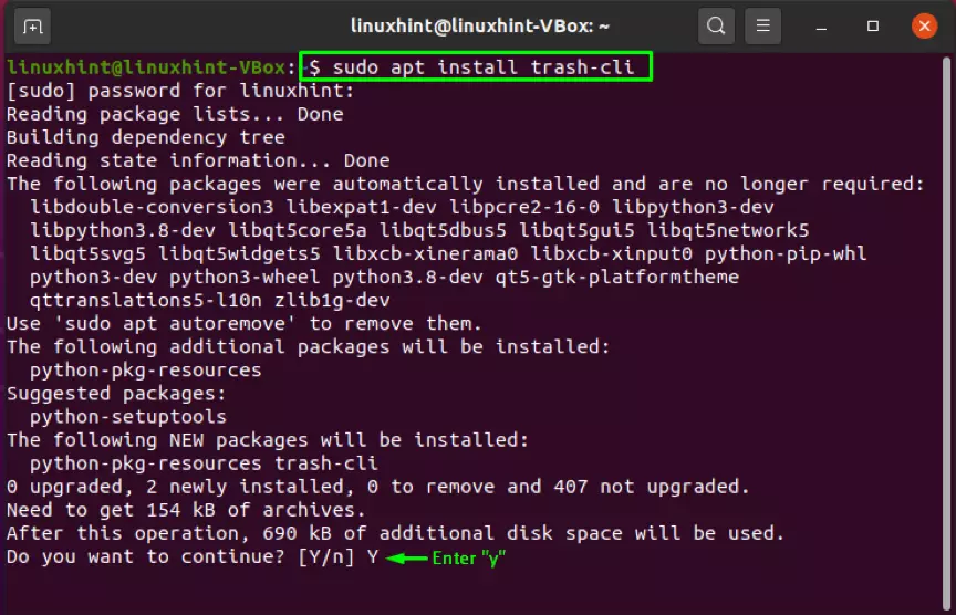 Ubuntu terminalyndan hapalary nädip boşatmaly 12116_10