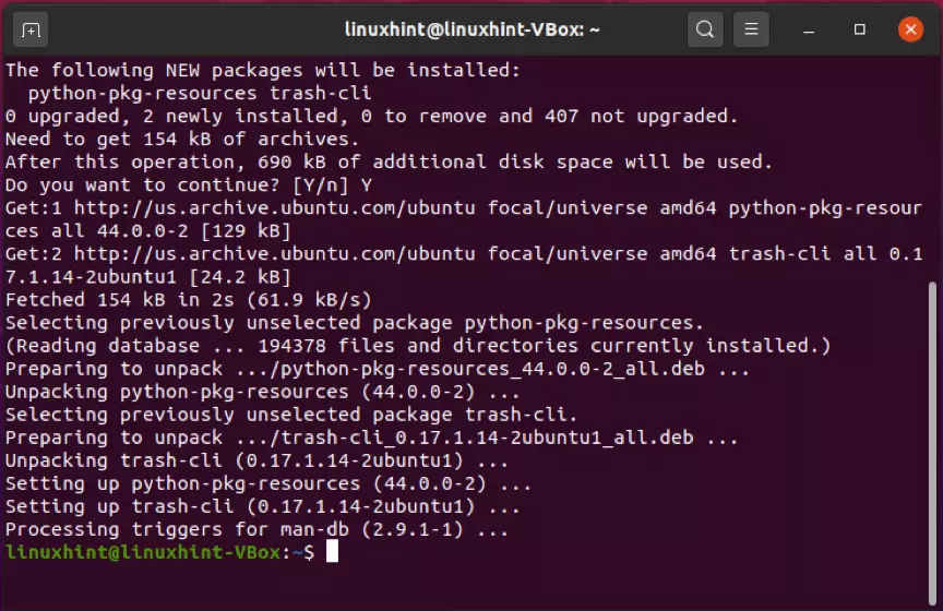 Ubuntu terminalyndan hapalary nädip boşatmaly 12116_11