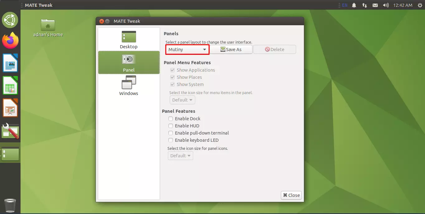 Tweak куралы менен Ubuntu Mate иш тактасын кантип ыңгайлаштыруу керек 12123_7