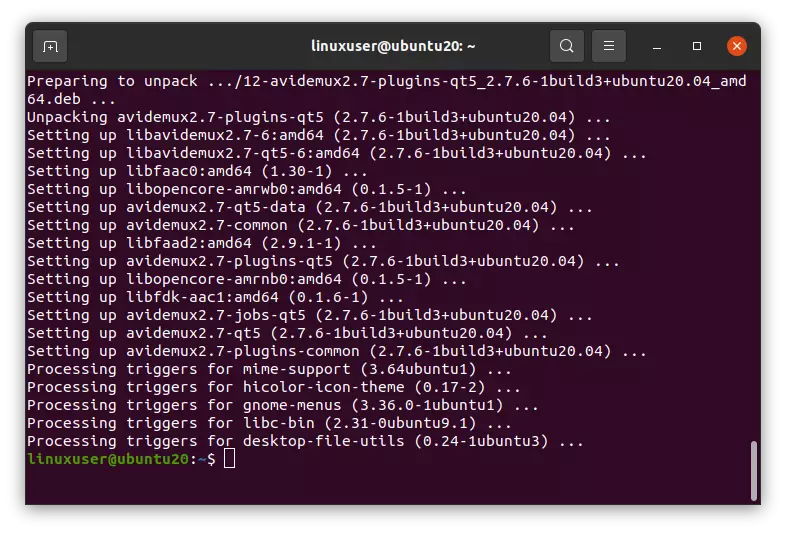 โปรแกรมตัดต่อวิดีโอ Avidemux สำหรับ Linux 12125_5