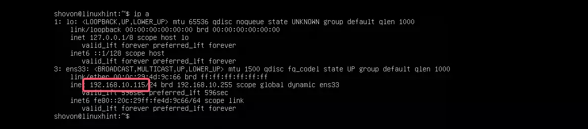 Netplan සමඟ Ubuntu 18.04 LTS මත ජාලය වින්‍යාස කරන්නේ කෙසේද? 12153_8