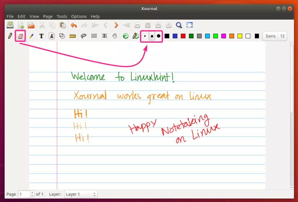 როგორ დააინსტალიროთ და გამოვიყენოთ Xournal Note Takeing აპლიკაცია Ubuntu-ზე 12156_11