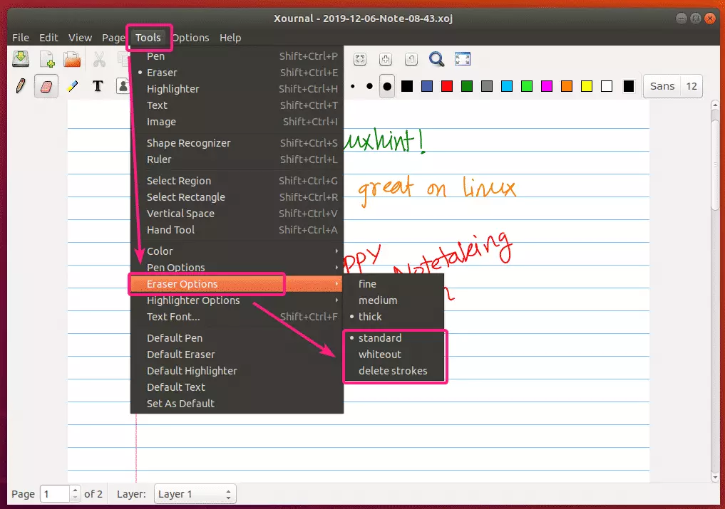 Cara Instal lan Gunakake Aplikasi Xournal Note Taking ing Ubuntu 12156_12