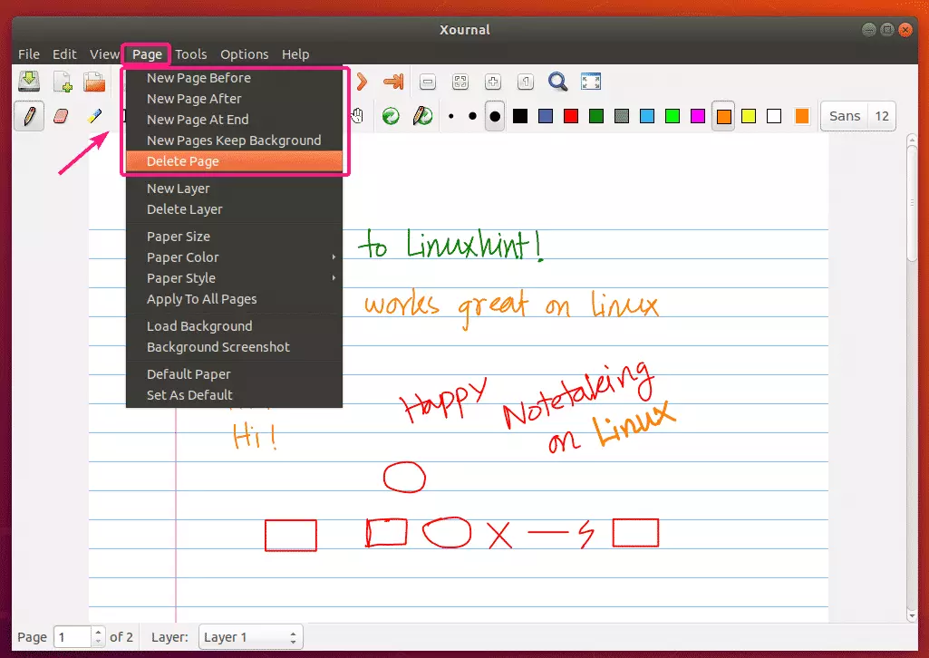 Ubuntu တွင် Xournal Note Taking အက်ပ်ကို ထည့်သွင်းအသုံးပြုနည်း 12156_19