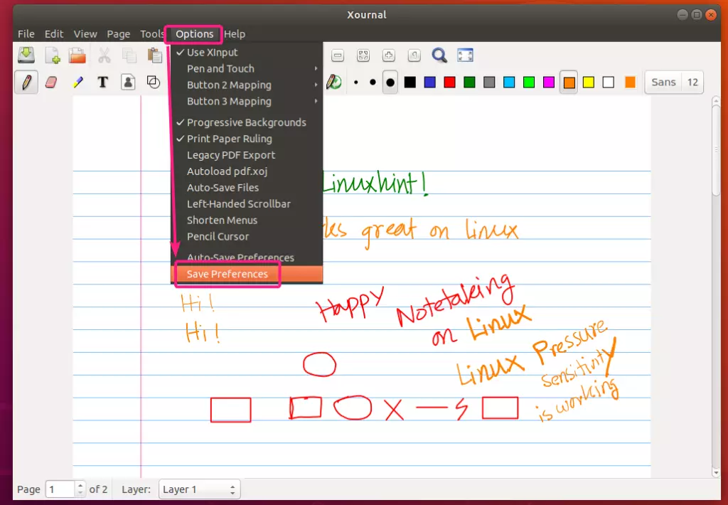 ઉબુન્ટુ પર Xournal Note Teking App કેવી રીતે ઇન્સ્ટોલ અને ઉપયોગ કરવો 12156_33